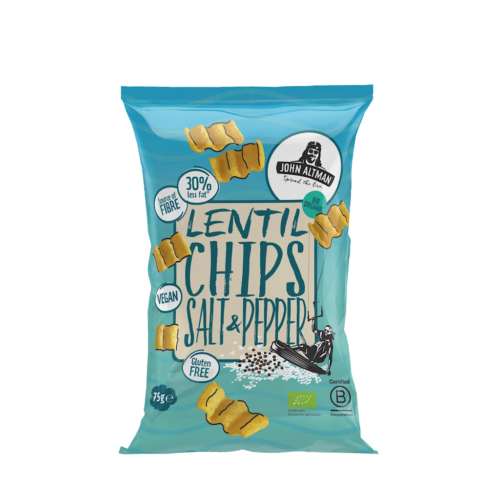 Linschips med salt och svartpeppar glutenfri bio 75g - John Altman ...